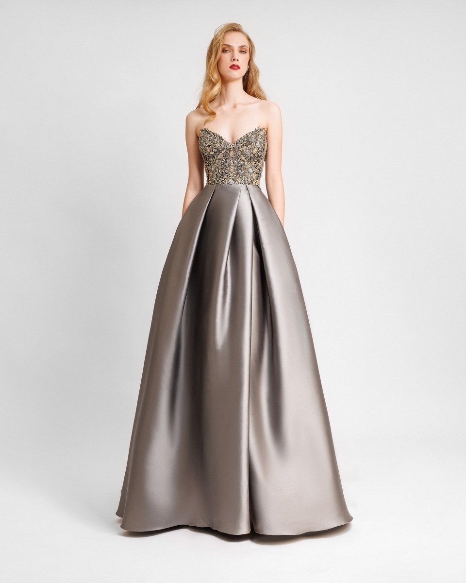 Gemy Maalouf | Evening Dresses | Strapless Beaded Dress